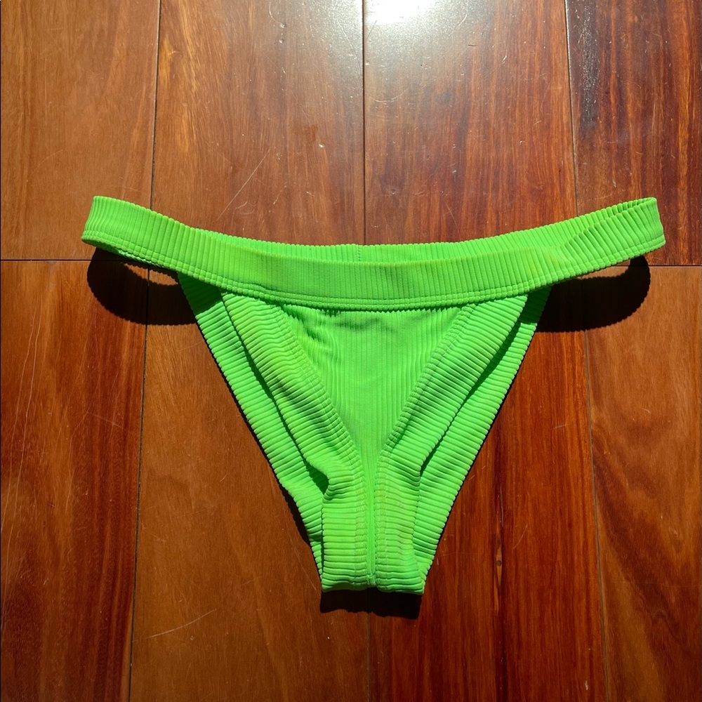 Acid Green Frankies Bikinis Cole Bottom Gem